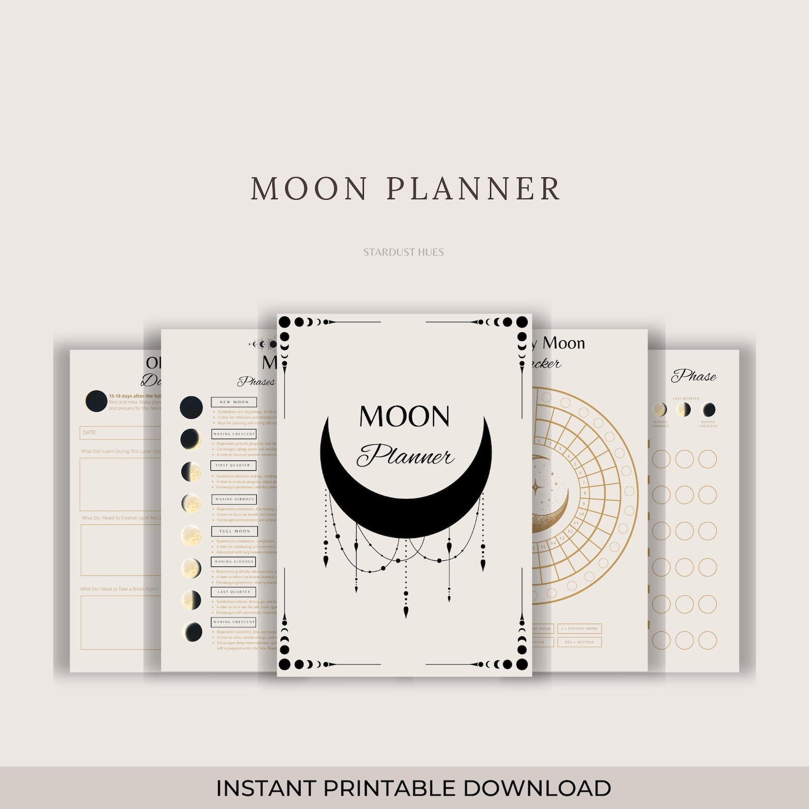 Moon Planner: Astrology Journal, Manifestation Guide (PDF) - Etsy