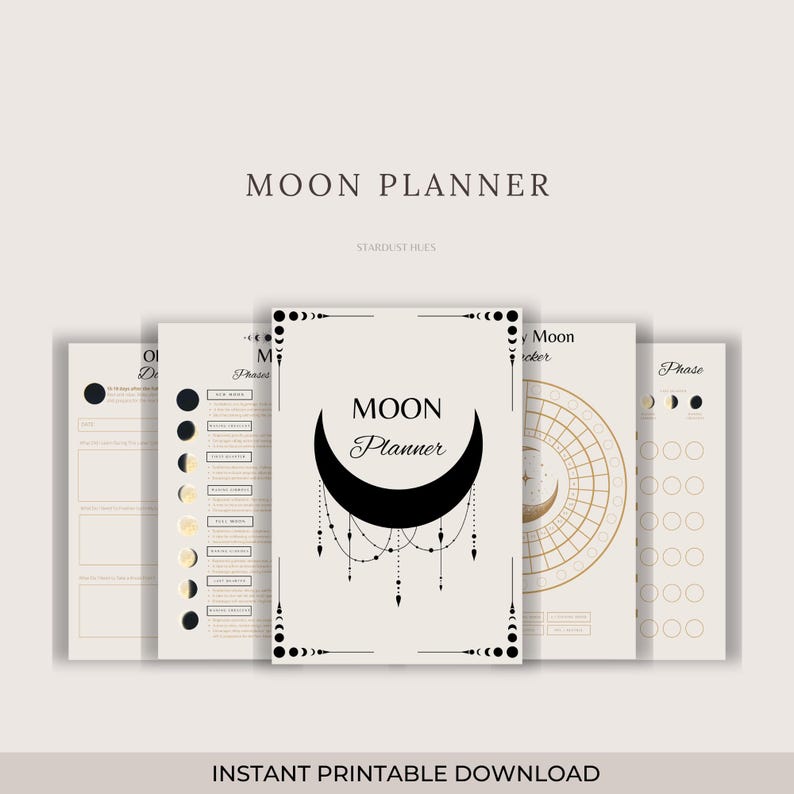 Moon Planner: Astrology Journal, Manifestation Guide (PDF) - Etsy