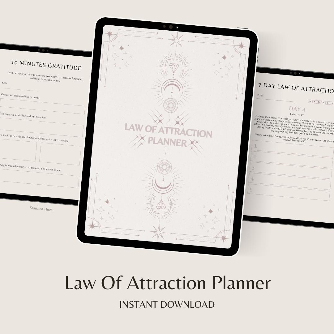Law of Attraction Planner, Manifestation Journal, Goal-setting ...