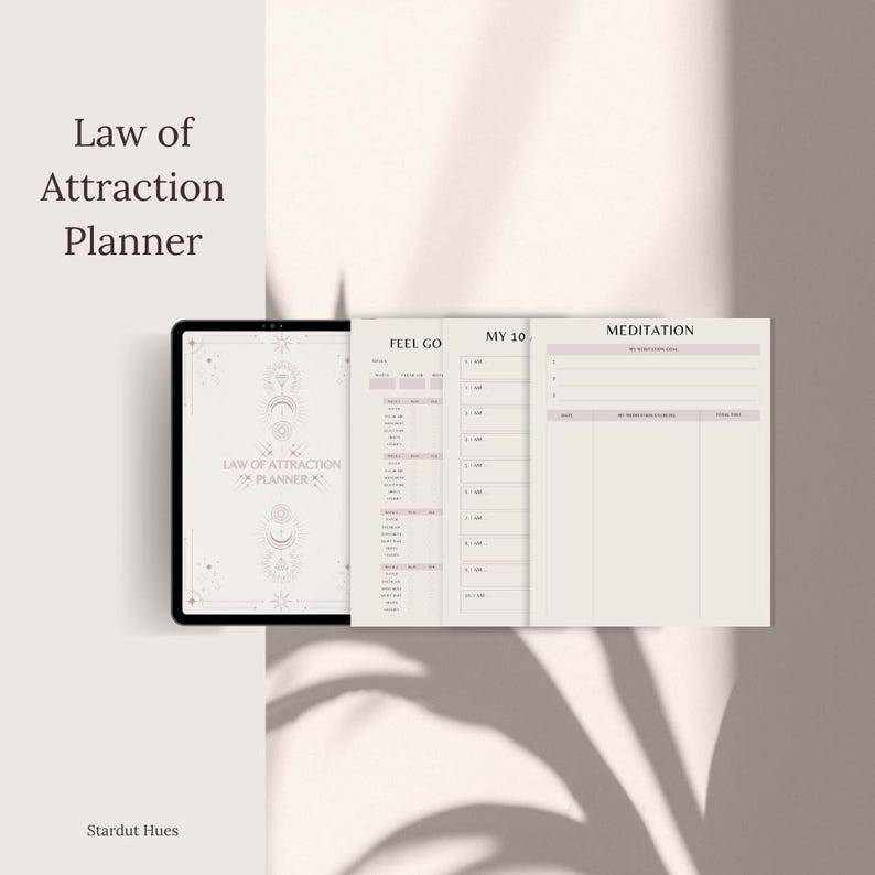 Law of Attraction Planner, Manifestation Journal, Goal-setting ...