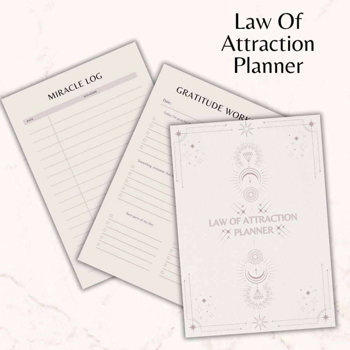 Law of Attraction Planner, Manifestation Journal, Goal-setting ...