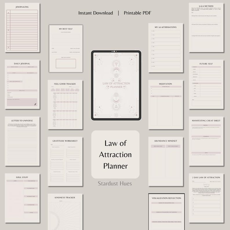 Law of Attraction Planner, Manifestation Journal, Goal-setting ...