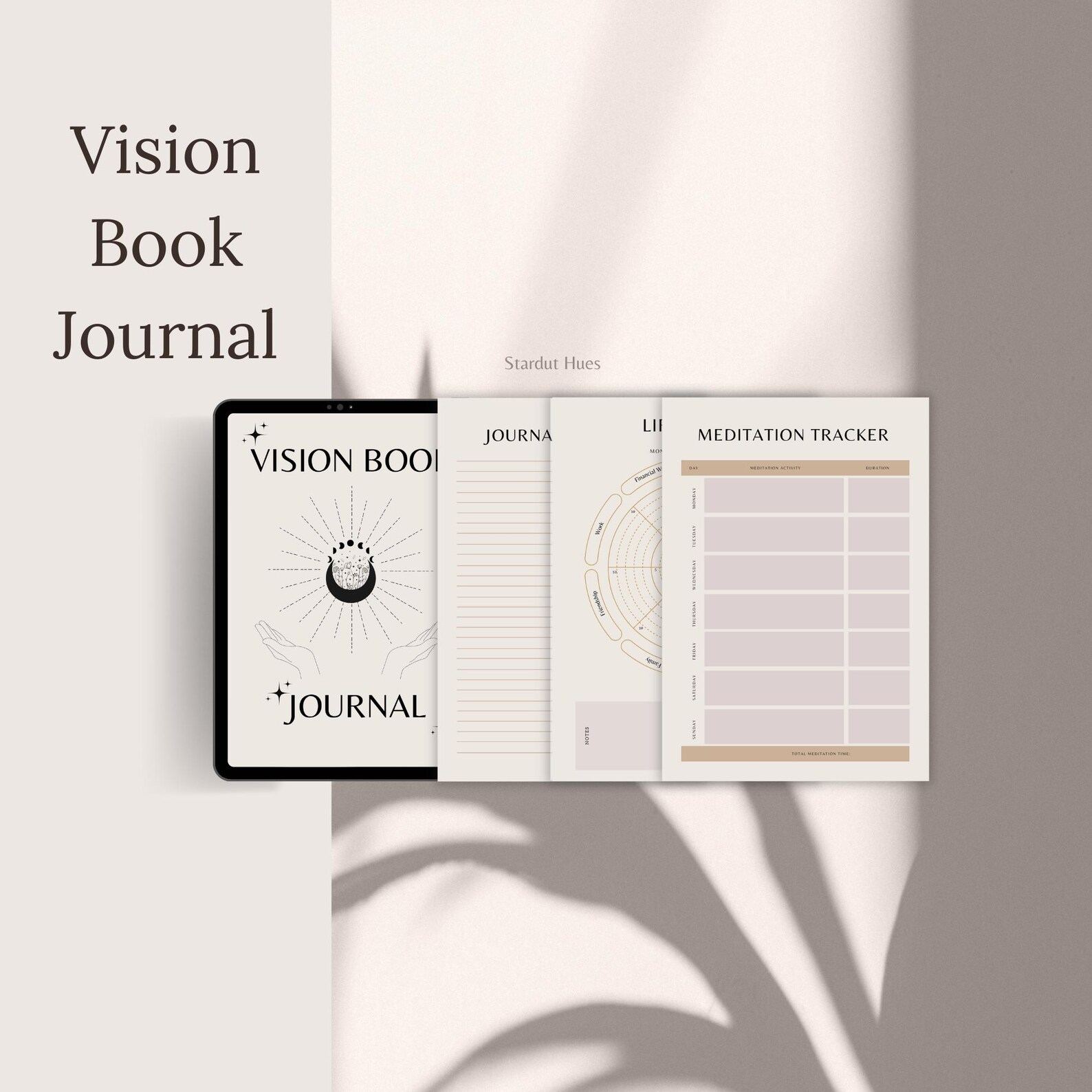 Printable Vision Book Journal: Manifestation Planner (PDF) - Etsy