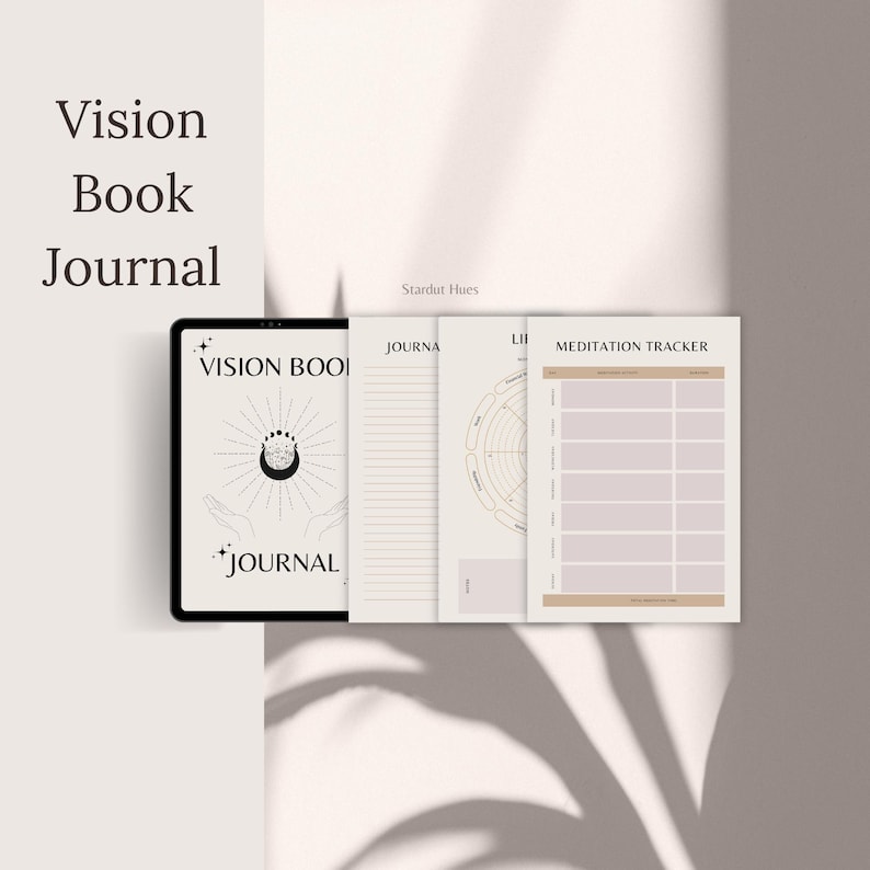 Printable Vision Book Journal: Manifestation Planner (PDF) - Etsy