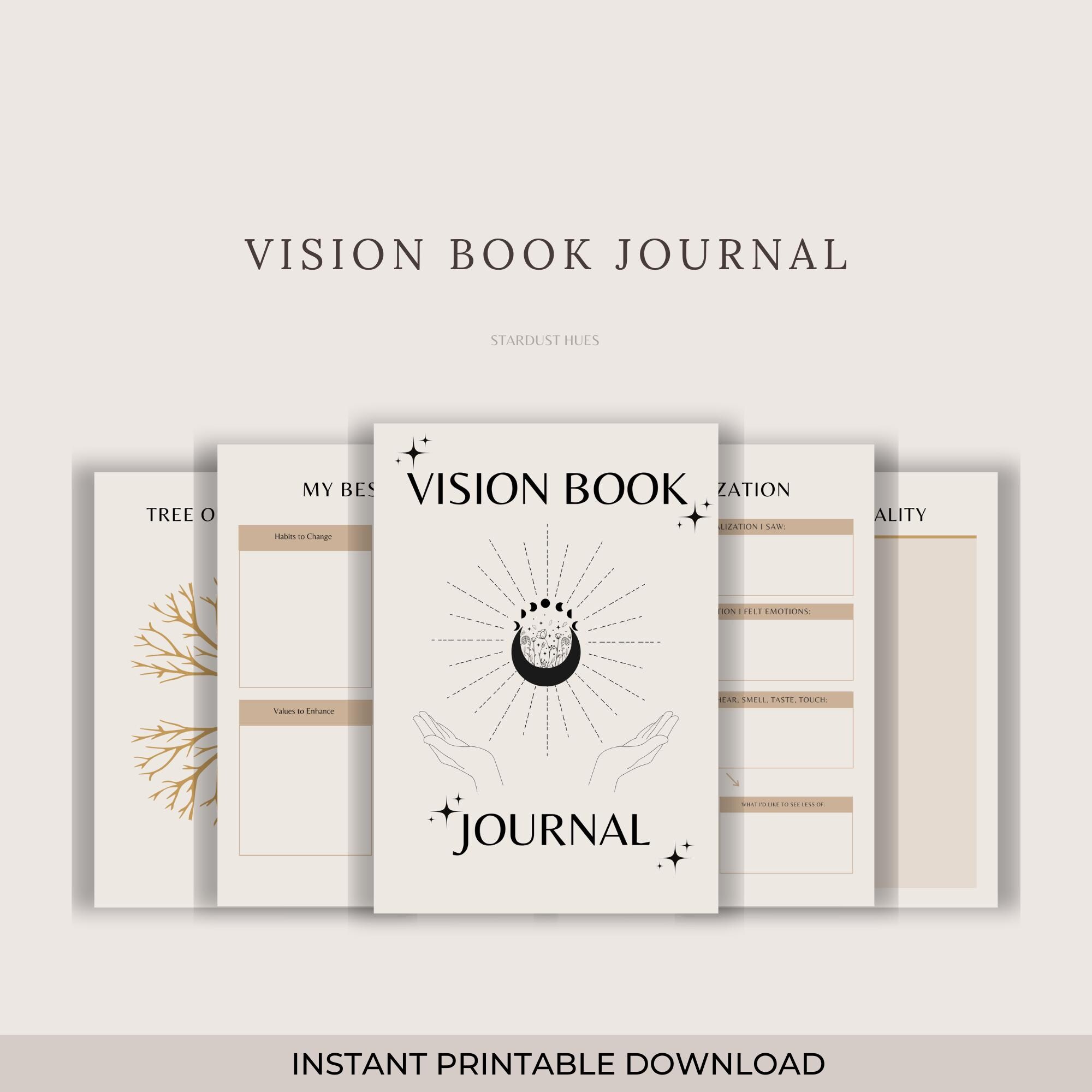 Printable Vision Book Journal: Manifestation Planner (PDF) - Etsy