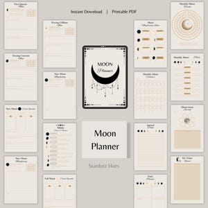 Moon Planner: Astrology Journal, Manifestation Guide (PDF) - Etsy