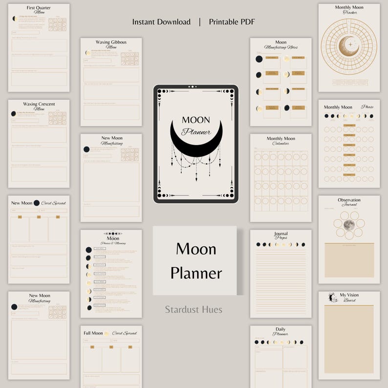 Moon Planner: Astrology Journal, Manifestation Guide (PDF) - Etsy