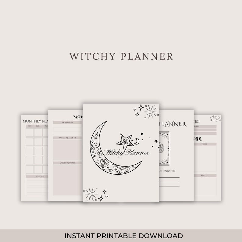 Witchy Planner: 43-page Printable Journal (digital Download) - Etsy