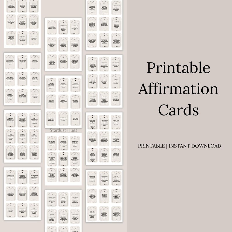 90+ Printable Affirmation Cards | Digital Download | Affirmation Card ...