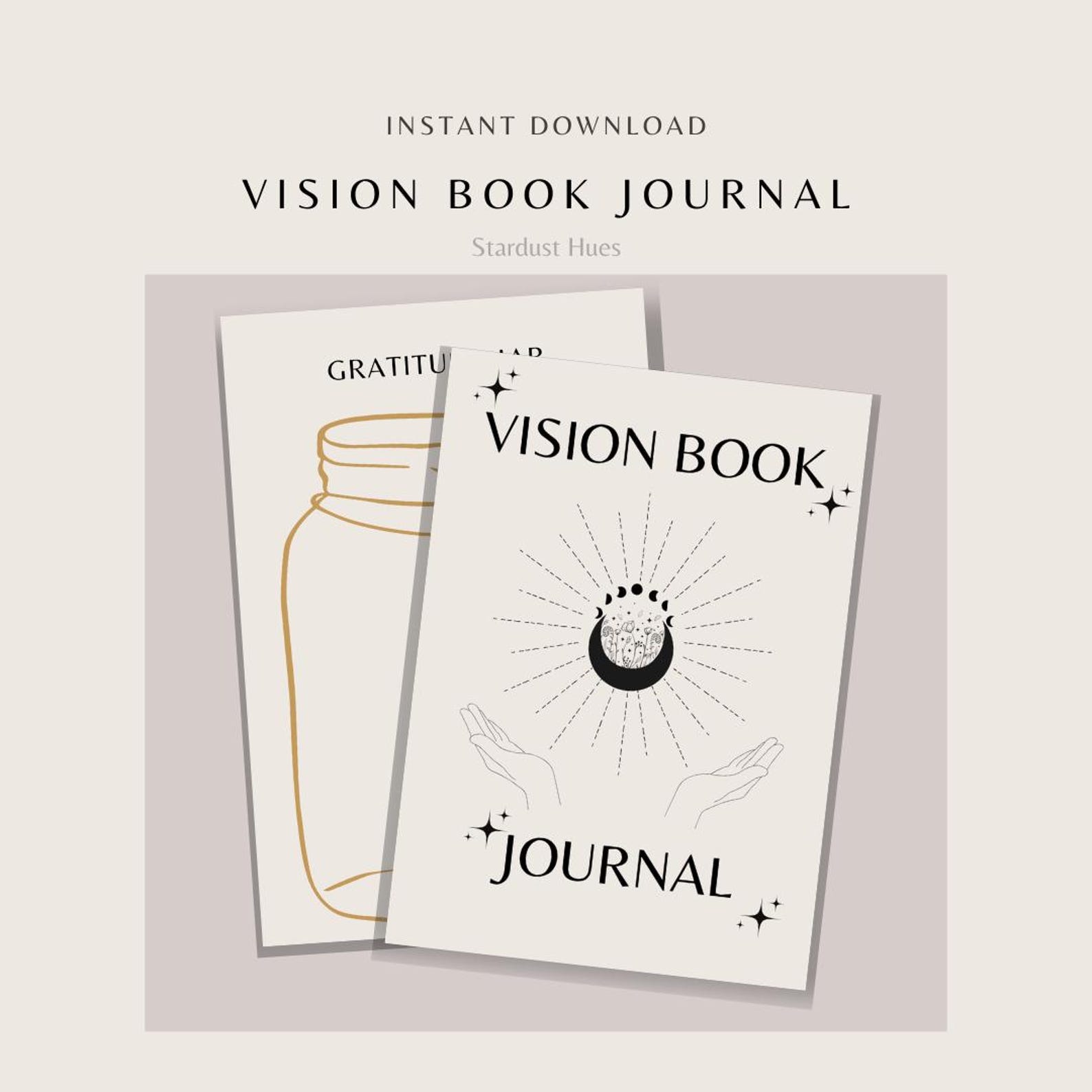 Printable Vision Book Journal: Manifestation Planner (PDF) - Etsy