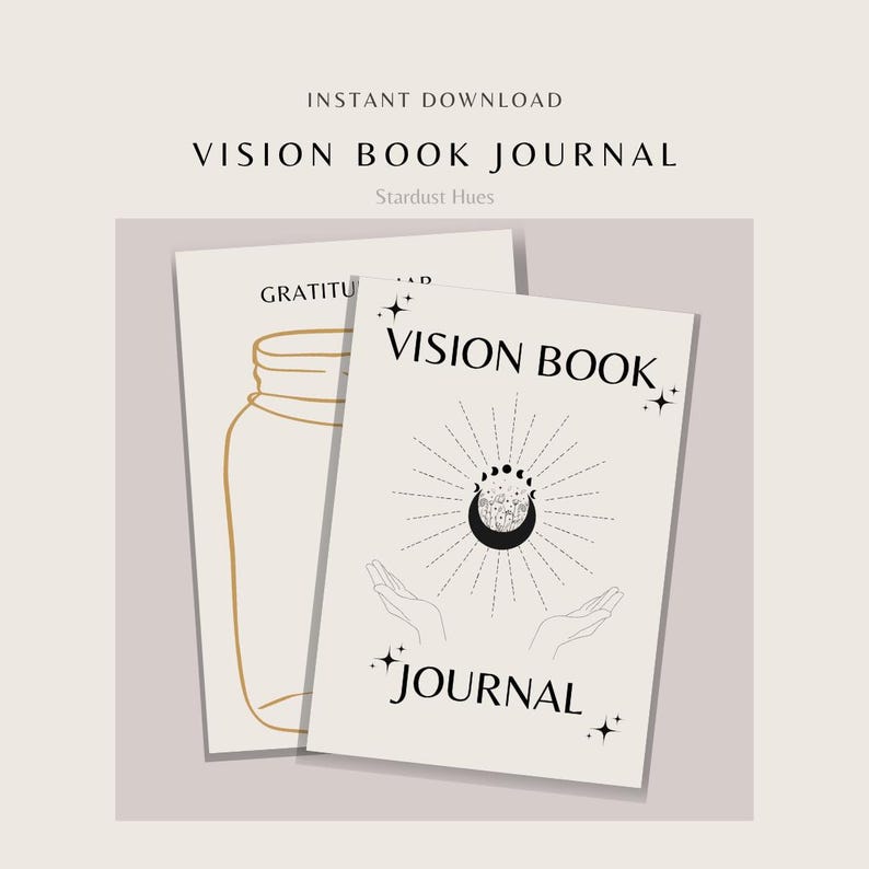 Printable Vision Book Journal: Manifestation Planner (PDF) - Etsy