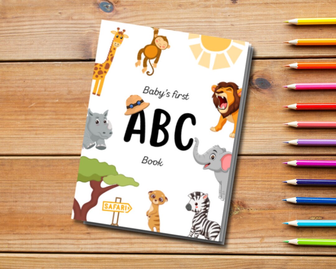 Safari Animals ABC Colouring Book, Baby Shower Alphabet ABC Printable ...