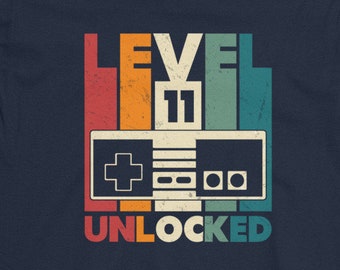 Level 11 Unlocked 11th Birthday Shirt Eleventh Birthday | Etsy