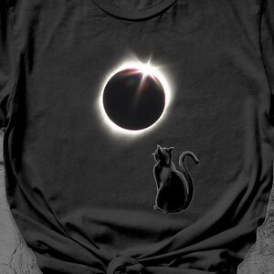 Cat Eclipse Shirt, Solar Eclipse Shirt, Total Solar Eclipse, Black Cat ...