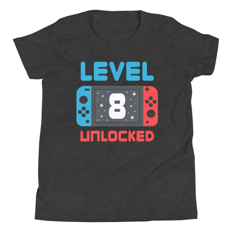 Level 8 Unlocked, 8th Birthday Shirt, Eighth Birthday, 8th Birthday ...