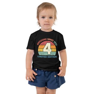 Awesome Since 2021, 4th Birthday Shirt, Hello Four, 4th Birthday ...