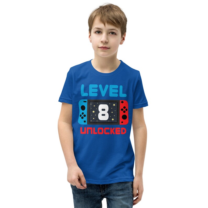 Level 8 Unlocked, 8th Birthday Shirt, Eighth Birthday, 8th Birthday ...