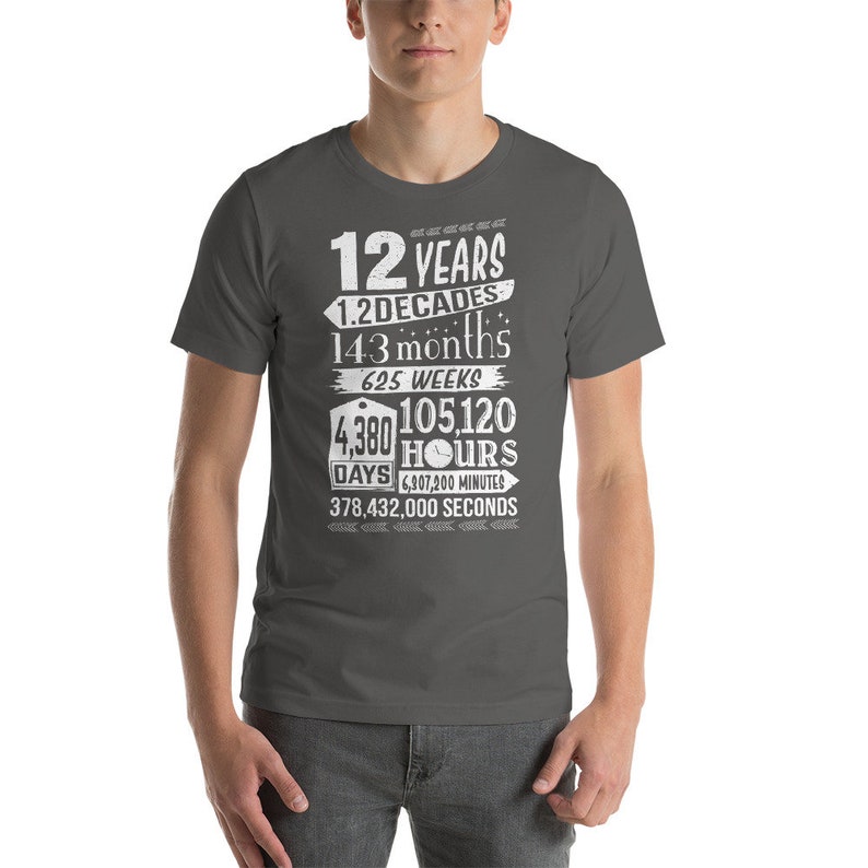 12th Birthday Shirt 12 Years Old Twelfth Birthday Birthday | Etsy