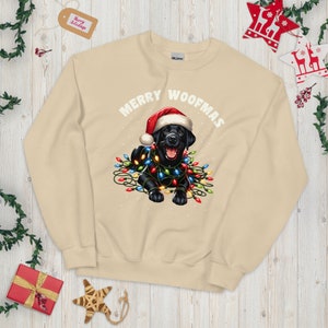 Black Labrador Retriever Christmas Sweatshirt, Holiday Labrador ...