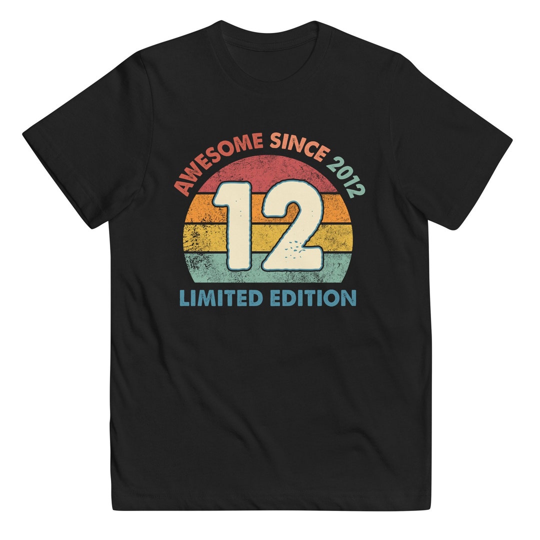 Awesome Since 2012, 12th Birthday Shirt, Awesome Since 2012, Hello 12 ...