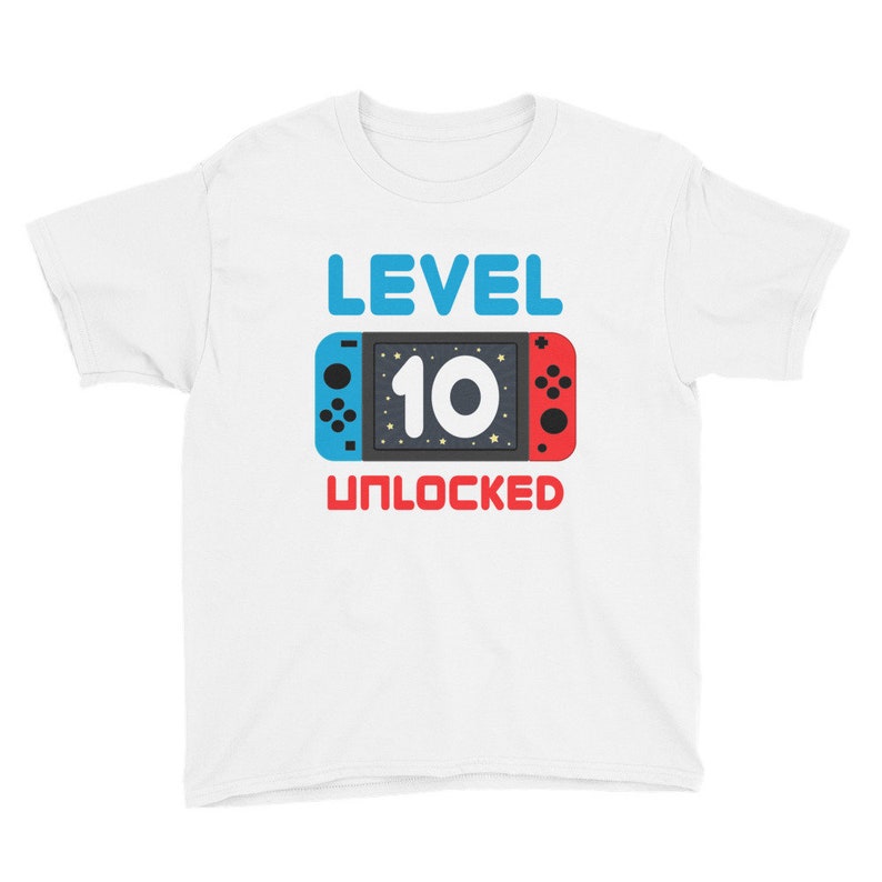 Level 10 Unlocked 10th Birthday Shirt Tenth Birthday Double | Etsy
