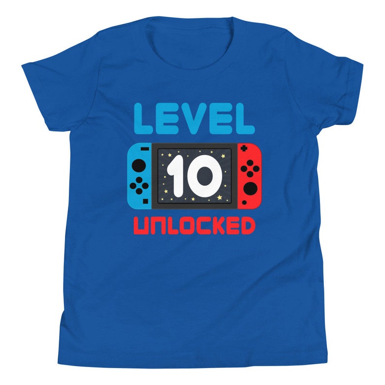 Level 10 Unlocked 10th Birthday Shirt Tenth Birthday Double | Etsy