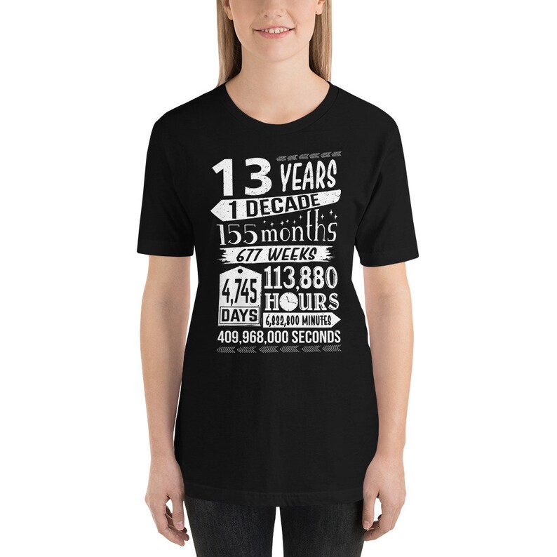13th Birthday Shirt Official Teenager Double Digits Shirt | Etsy