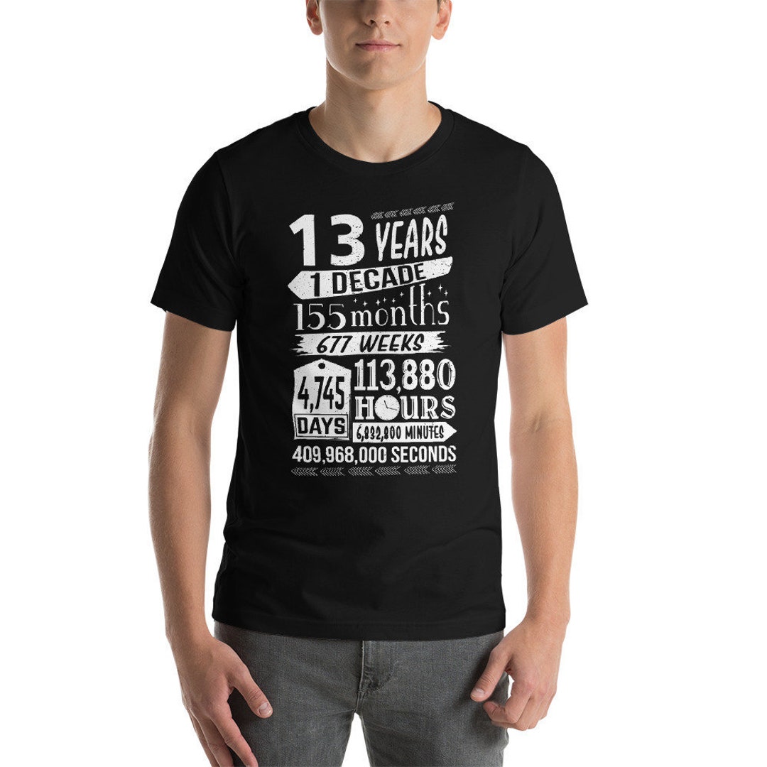 13th Birthday Shirt, Official Teenager, Double Digits Shirt, Thirteenth ...