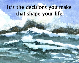 Waves Inspirational Poster - Etsy