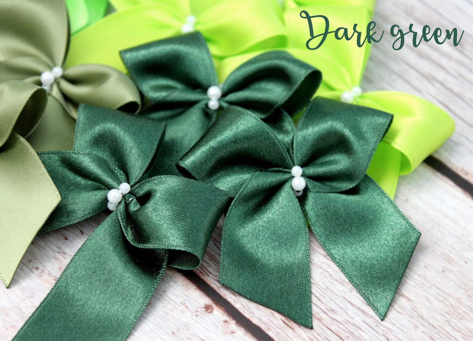 Dark Green Bows Khaki Green Bows Lime Green Bows Spring - Etsy