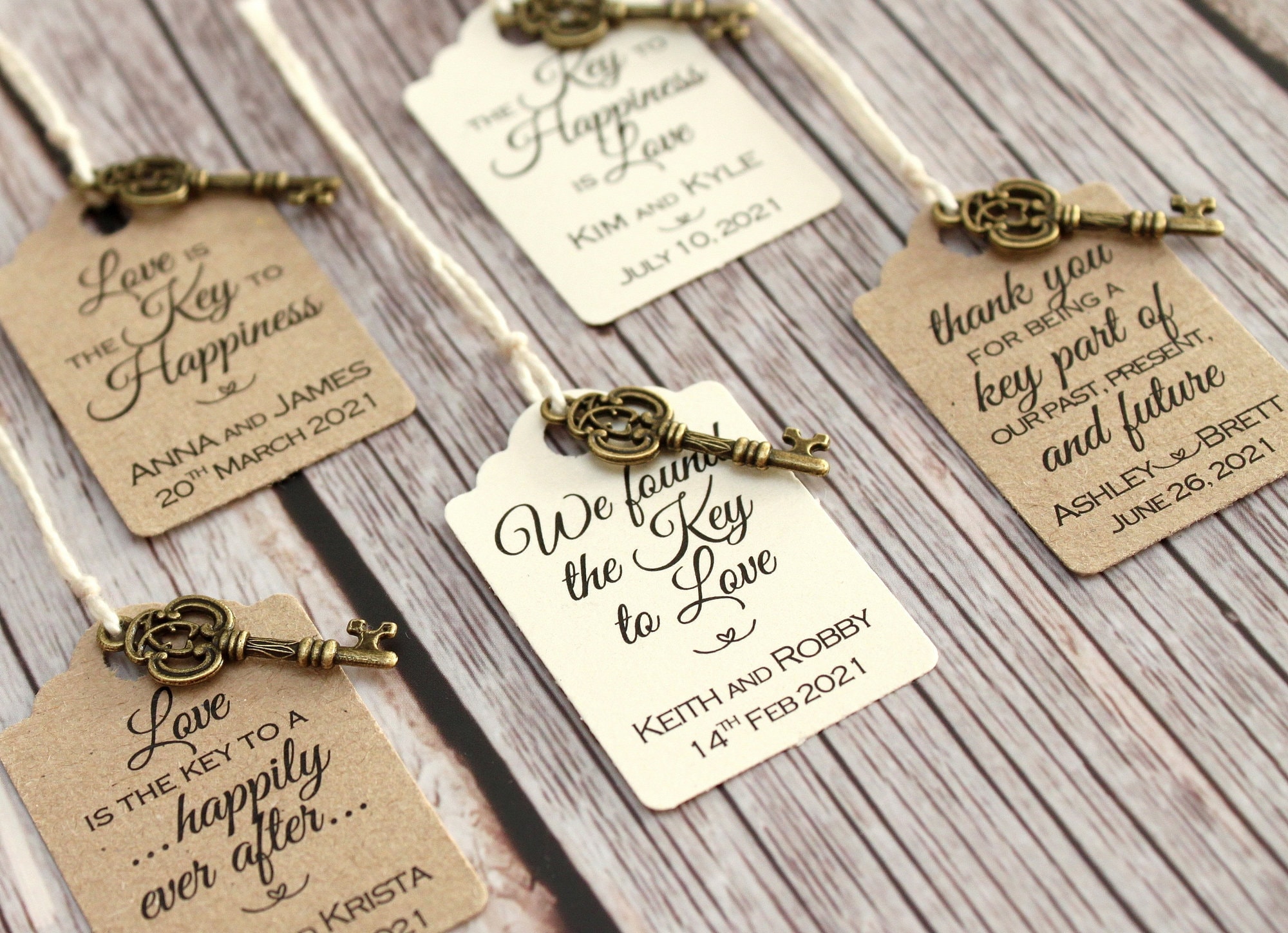 Favor tags with chain thank you for being a key part of our | Etsy