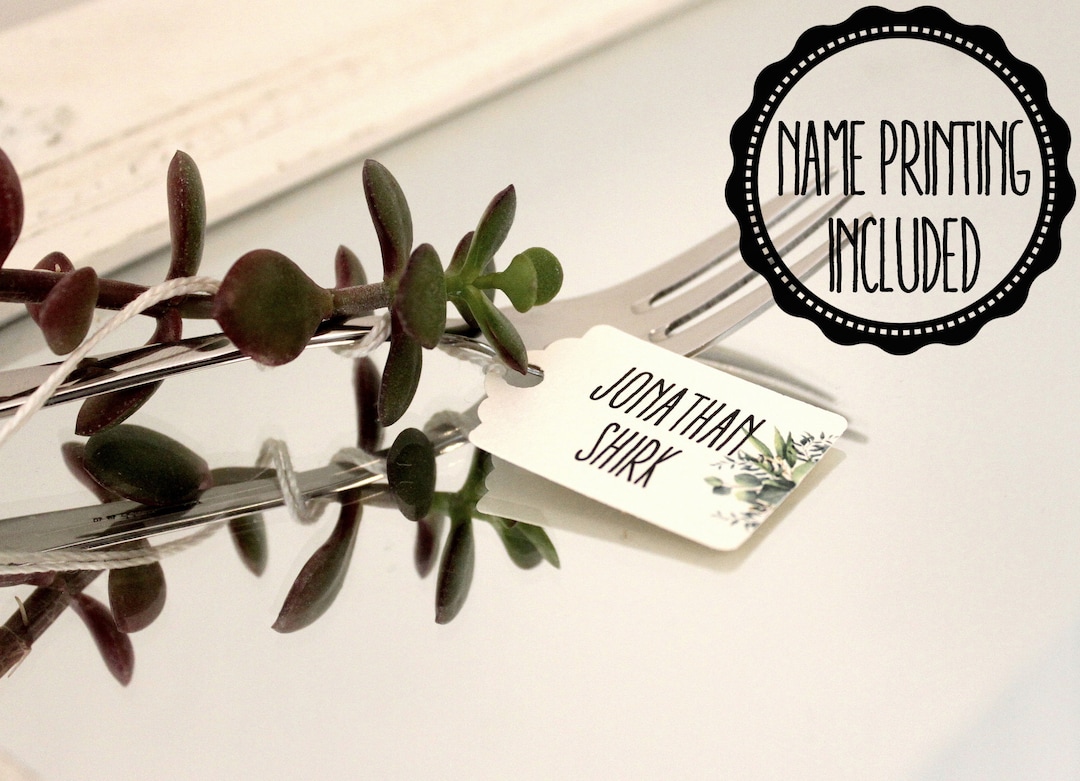 10pcs Personalized Greenery Wedding Favor Tags Name Tags Place Tags ...