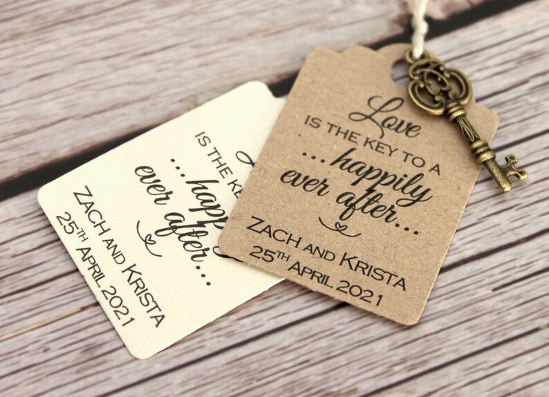 Favor Tags With Chain Thank You for Being a Key Part of Our | Etsy