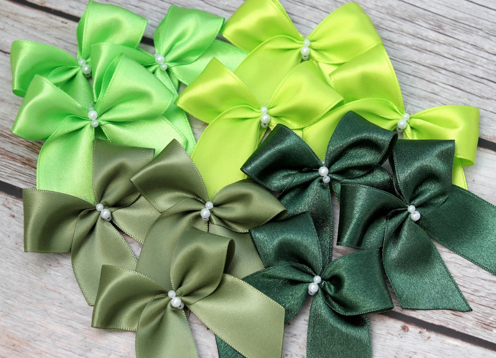 Dark Green Bows Khaki Green Bows Lime Green Bows Spring - Etsy