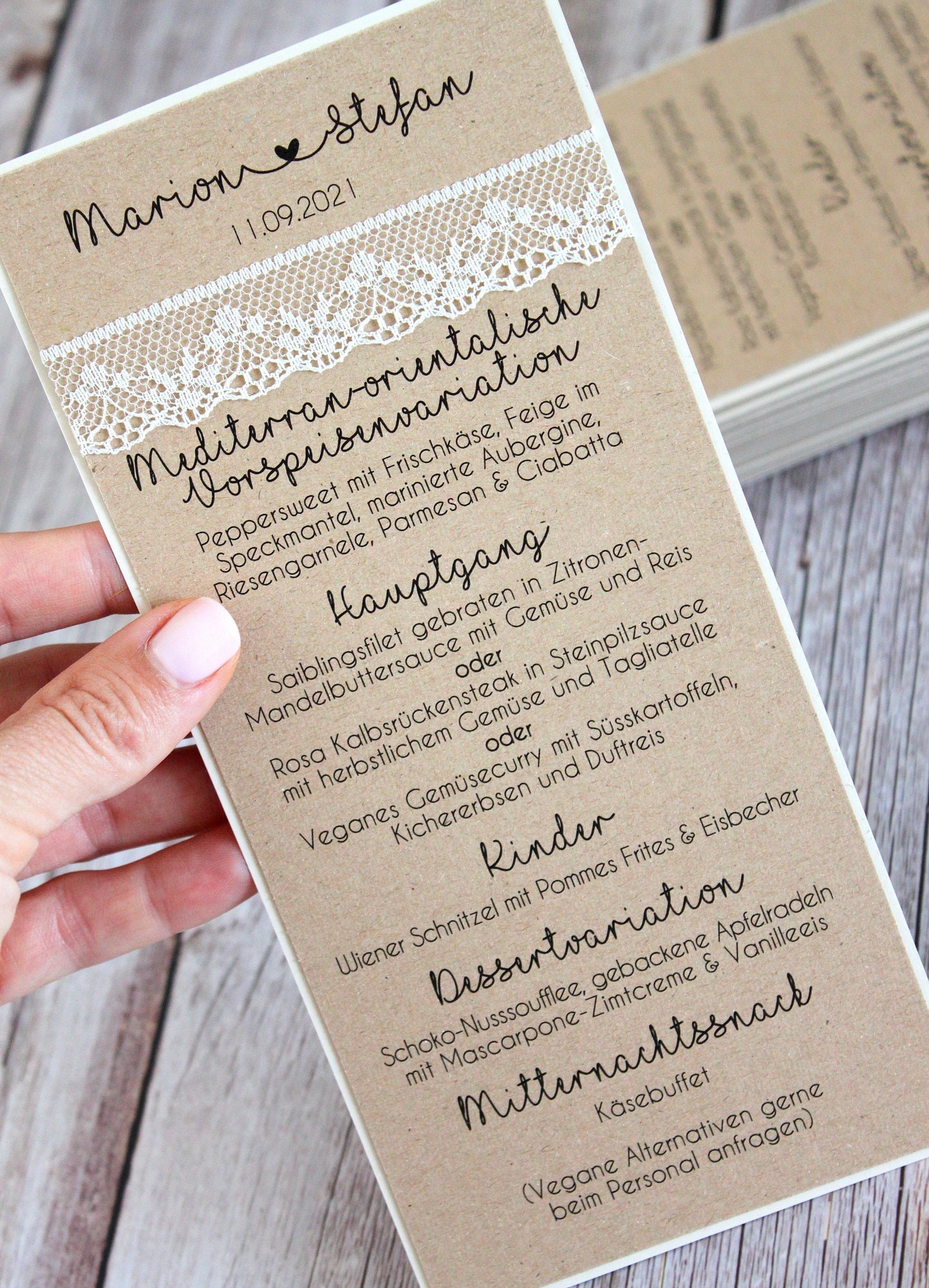 Rustic Menu Rustic Wedding Menu Cards Wedding Dinner Menu - Etsy