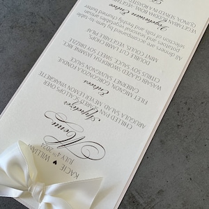 Ivory Menu, Ivory Wedding Menu Cards, Wedding Dinner Menu Cards, Ivory ...