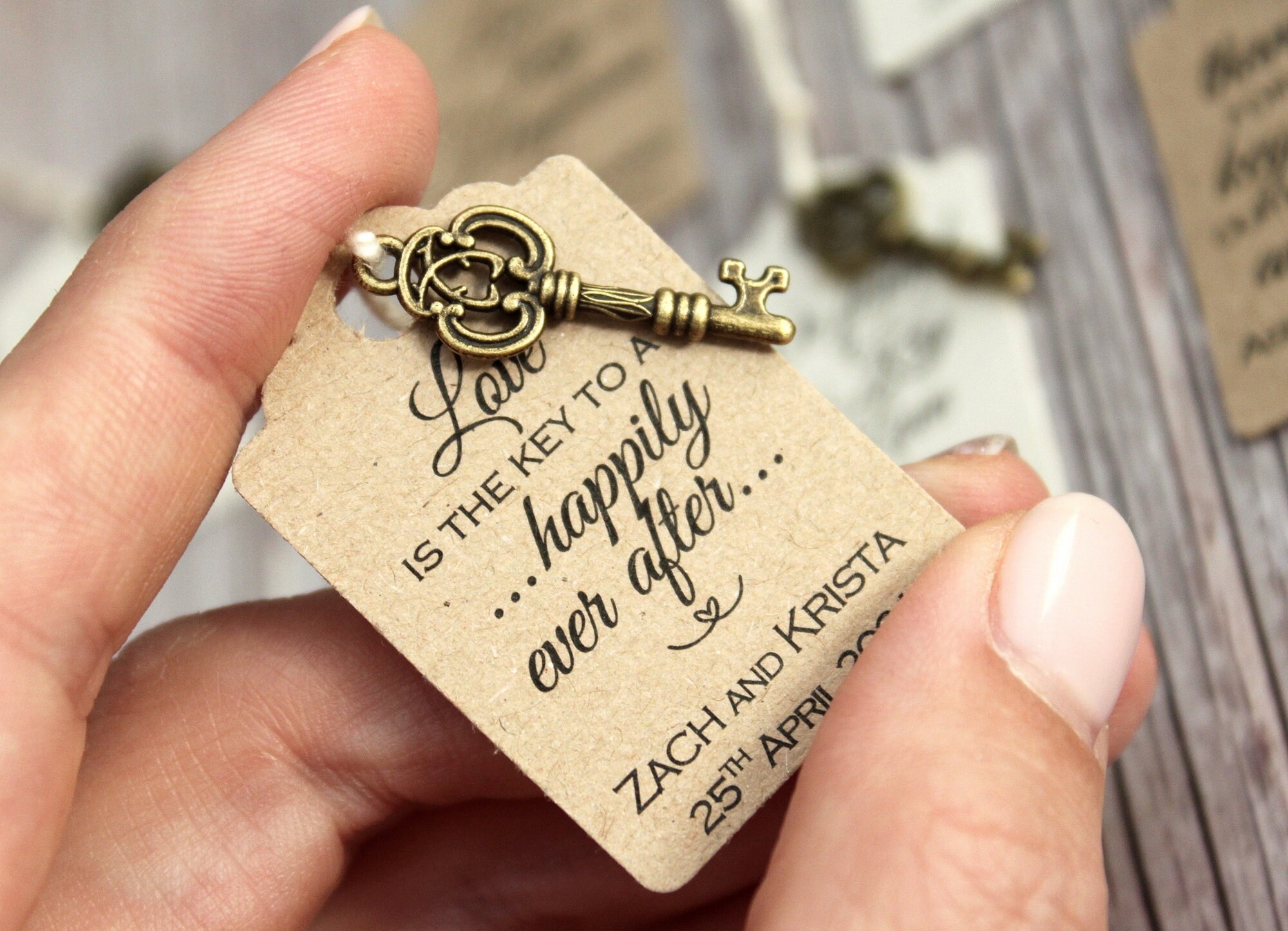 Favor tags with chain thank you for being a key part of our | Etsy