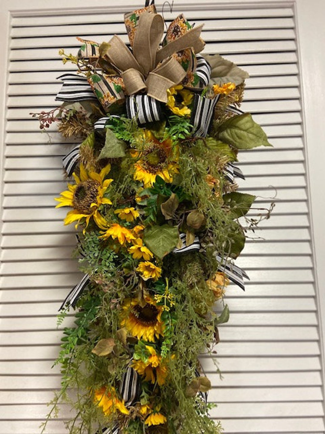 Sunflower Fall Swag Wreath, Sunflower Swag, Fall Sunflower Swag, Fall ...