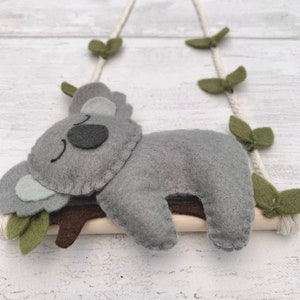 Koala Bear Nursery Hanging Decor Koala Safari Wall Hanging Decor Felt ...