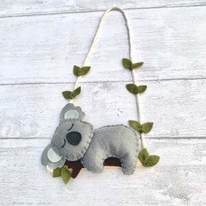 Koala Bear Nursery Hanging Decor Koala Safari Wall Hanging Decor Felt ...