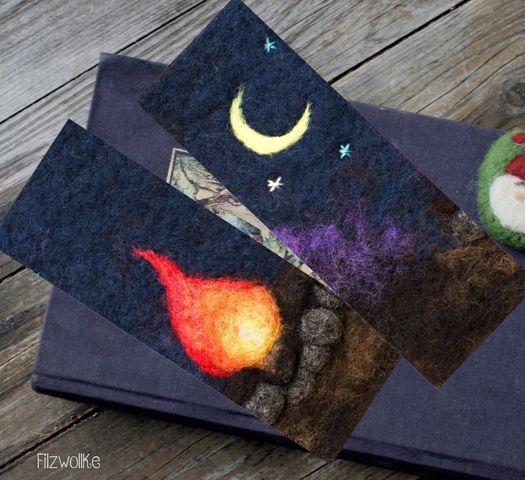 Rustic Campfire Bookmark Set of 2 - Etsy