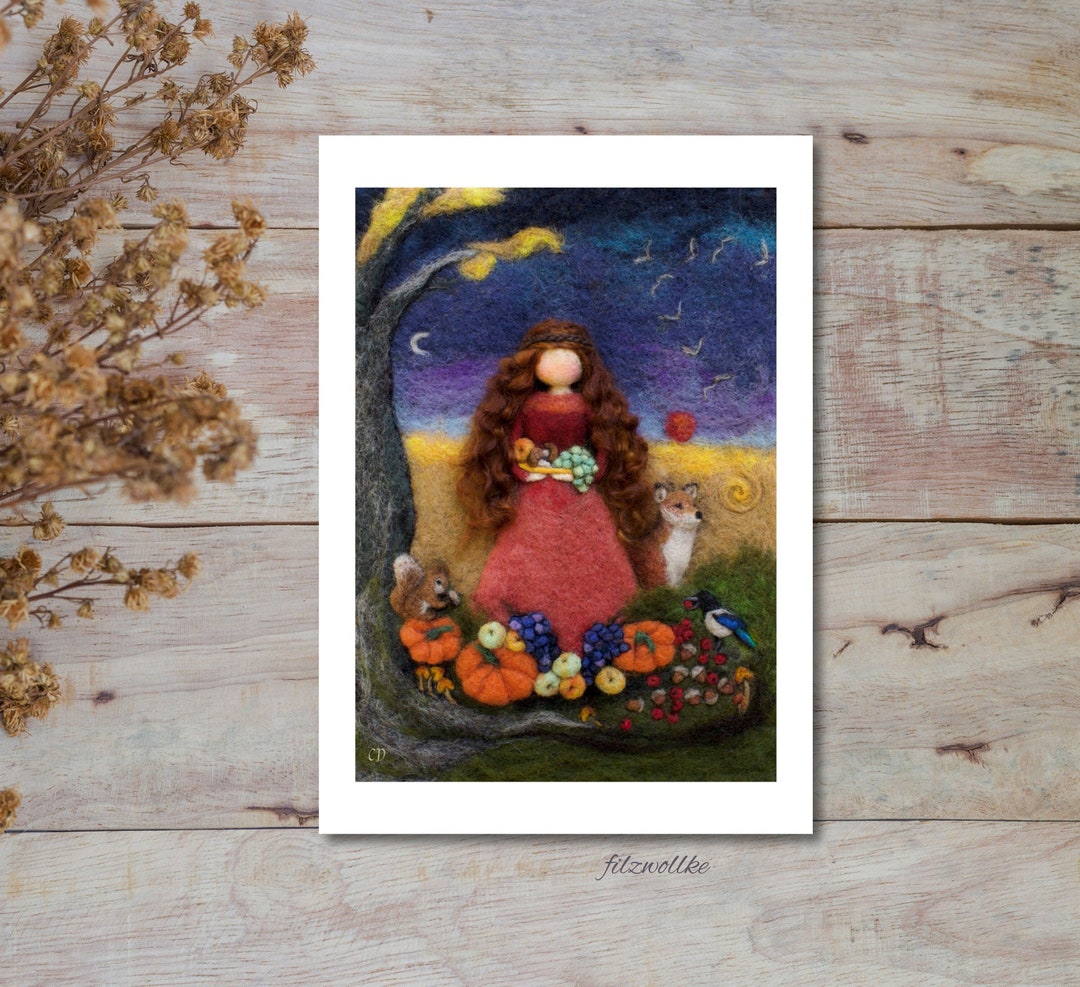Autumn Goddess Celtic Mabon Art Print - Etsy