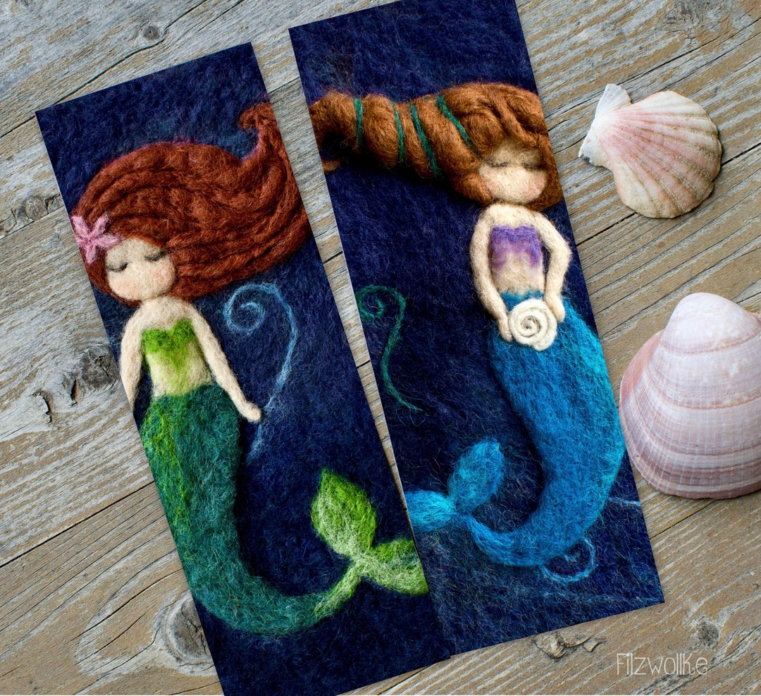 Mermaid Bookmark Set for Kids Printable - Etsy