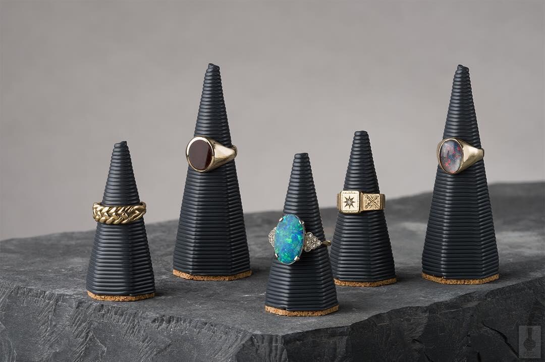 Ring Cone With Cork Base - 3D Printed Faceted & Geometric Ring Cones - Etsy