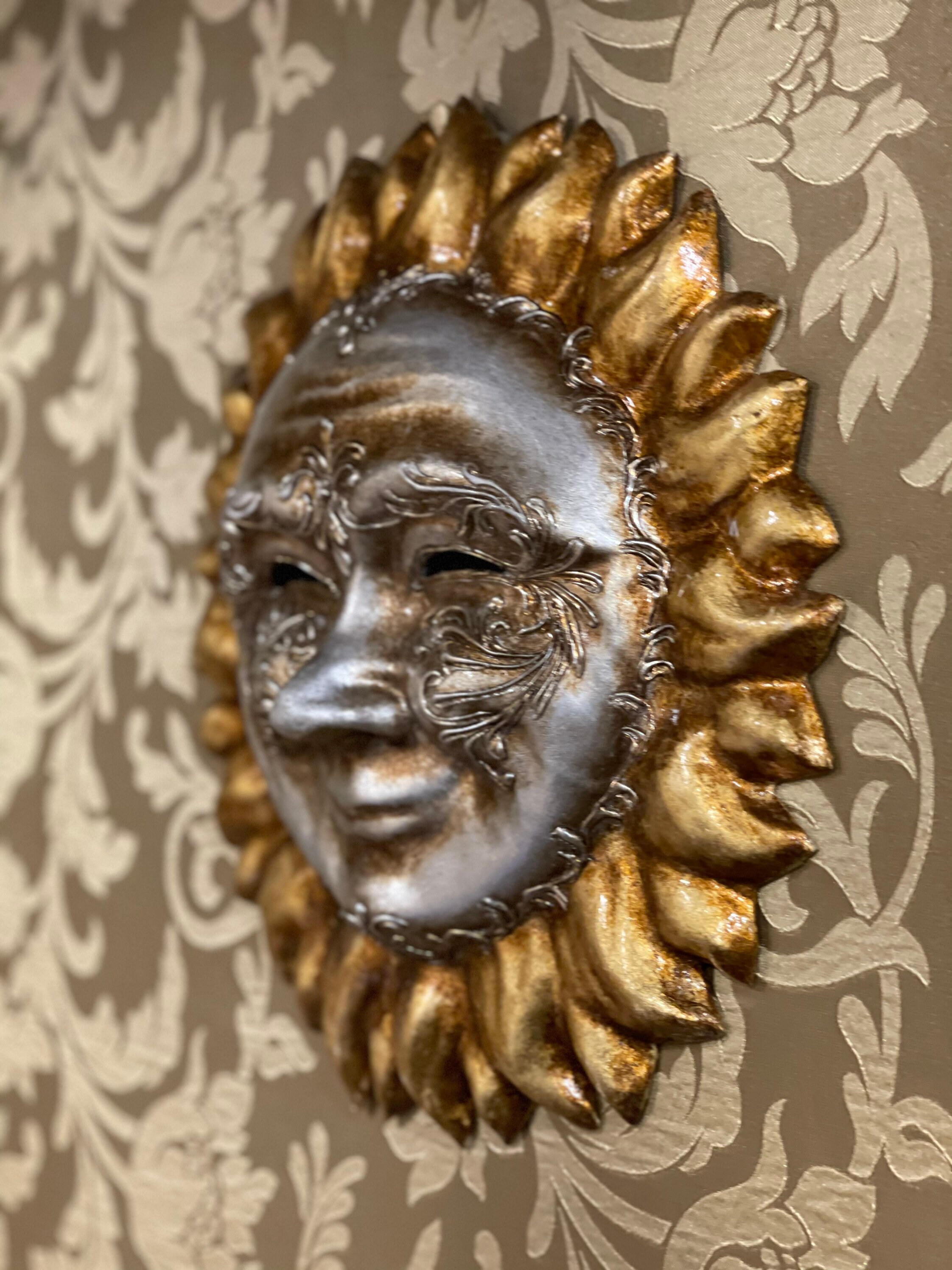 Venetian Mask Sun Decorative Original Mask | Etsy