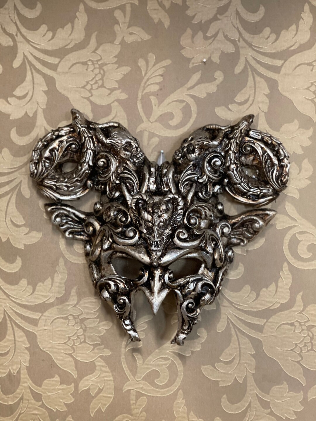 Baroque Devil Mask, Halloween Mask, Carnival Mask, Original Papier ...