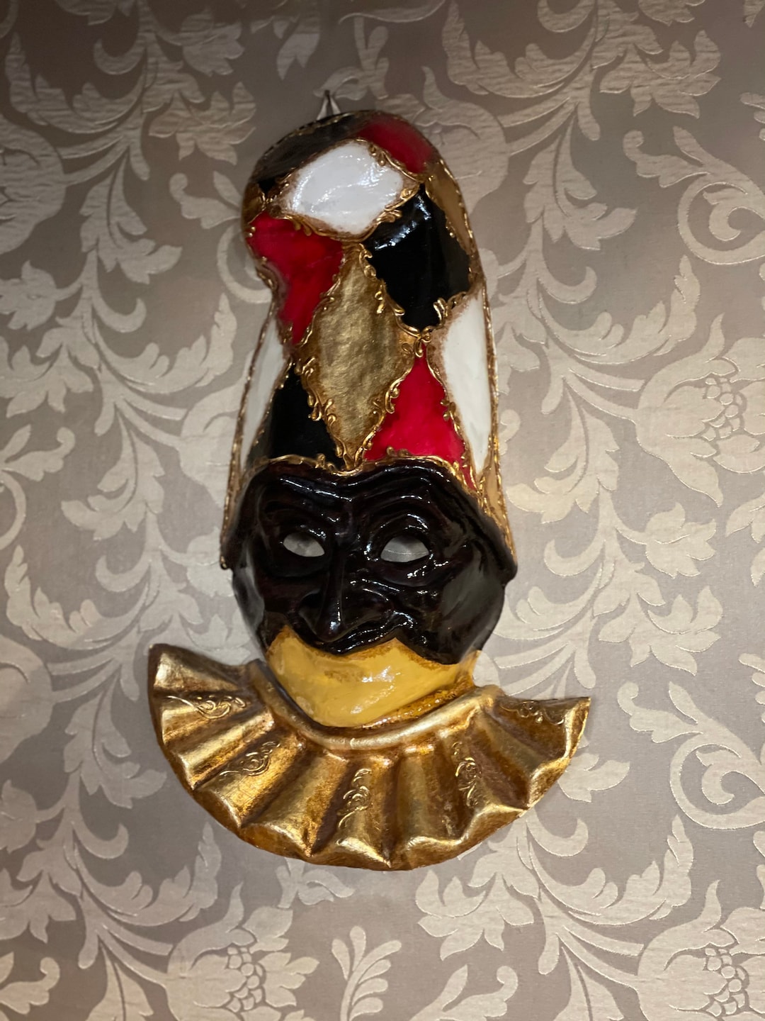 Venetian Mask, Pulcinella Mask, Original in Handmade Papier-mâché ...