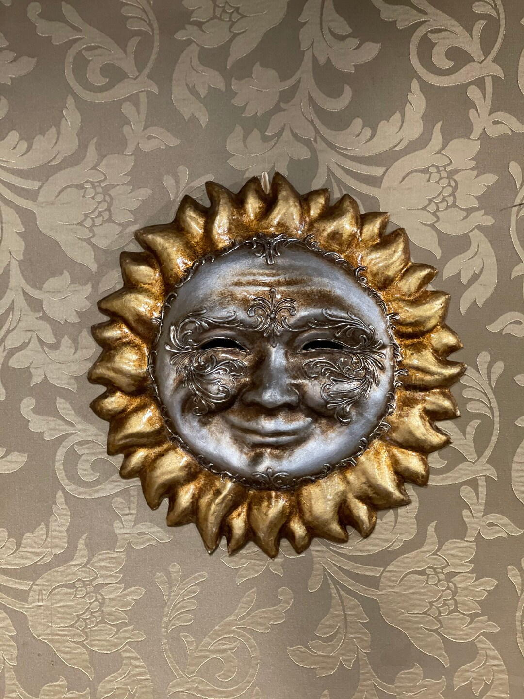 Venetian Mask, Sun, Original Decorative Mask , Not Wearable - Etsy