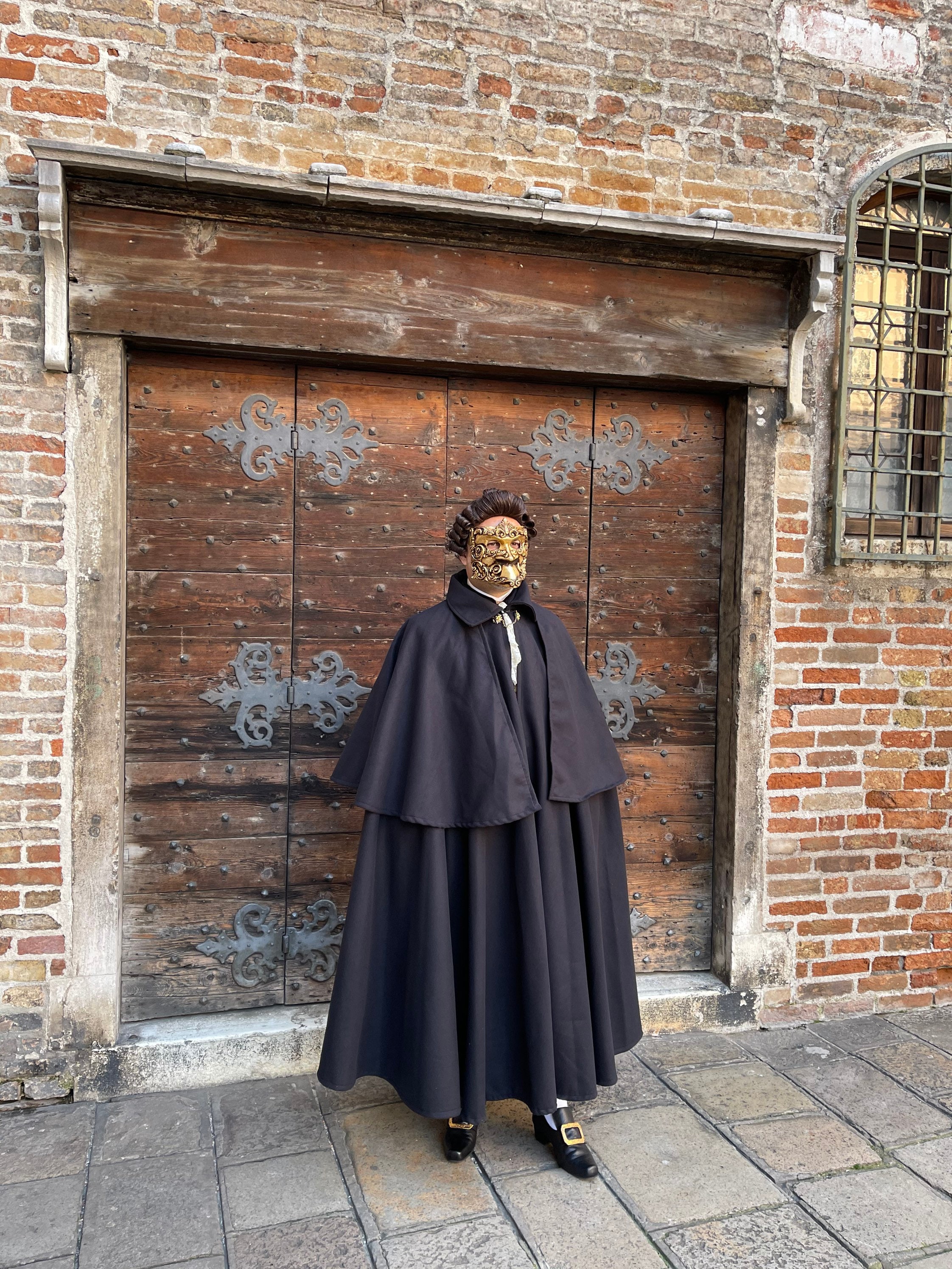 Mantello tabarro Veneziano con Mantellina Nero a ruota | Etsy