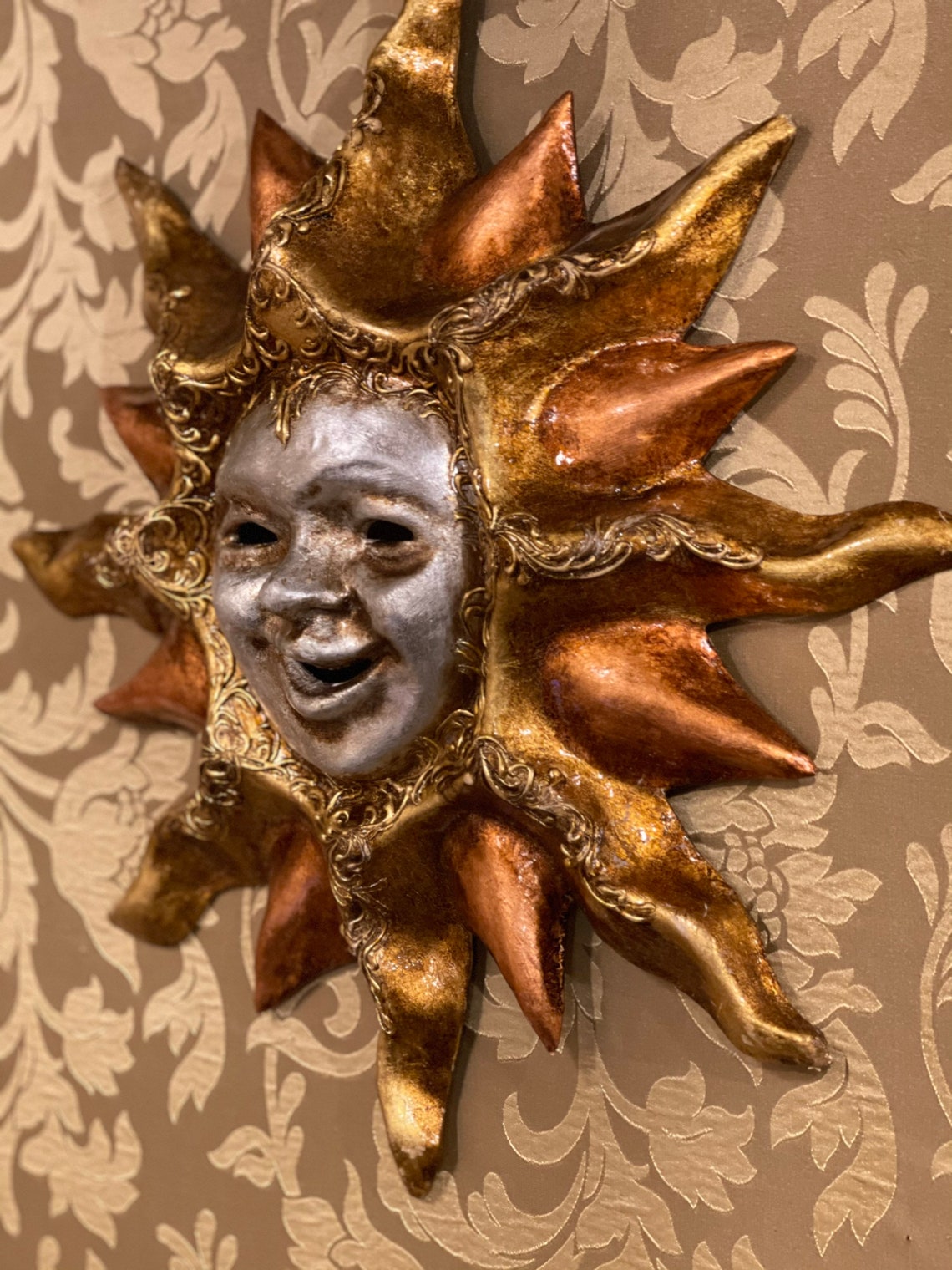 Venetian Sun Mask Decoration Mask Original Mask | Etsy